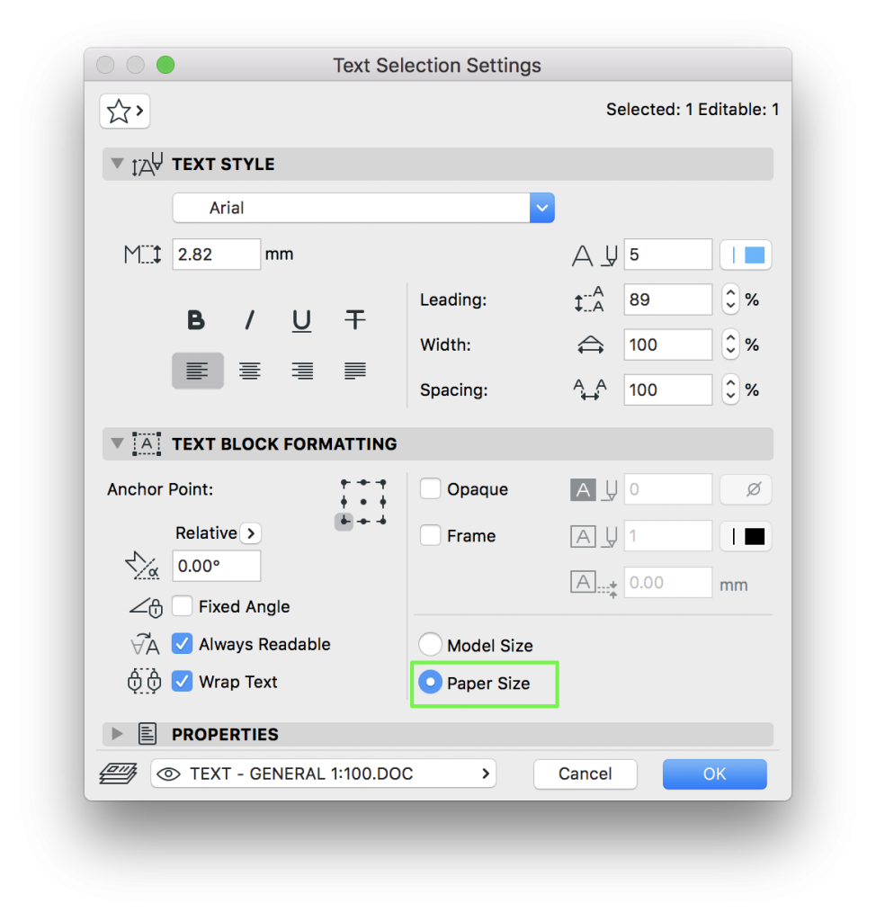 macinteract - Archicad Font Size : points vs mm