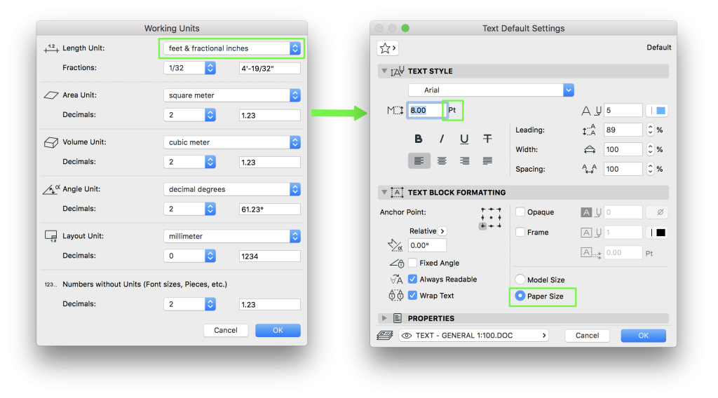 macinteract - Archicad Font Size : points vs mm