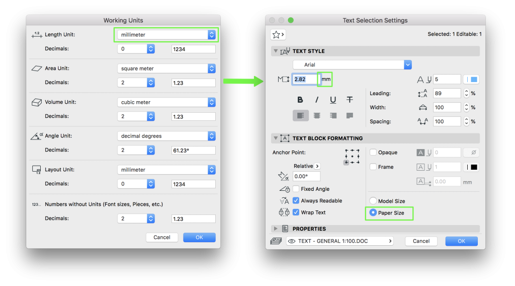 macinteract - Archicad Font Size : points vs mm
